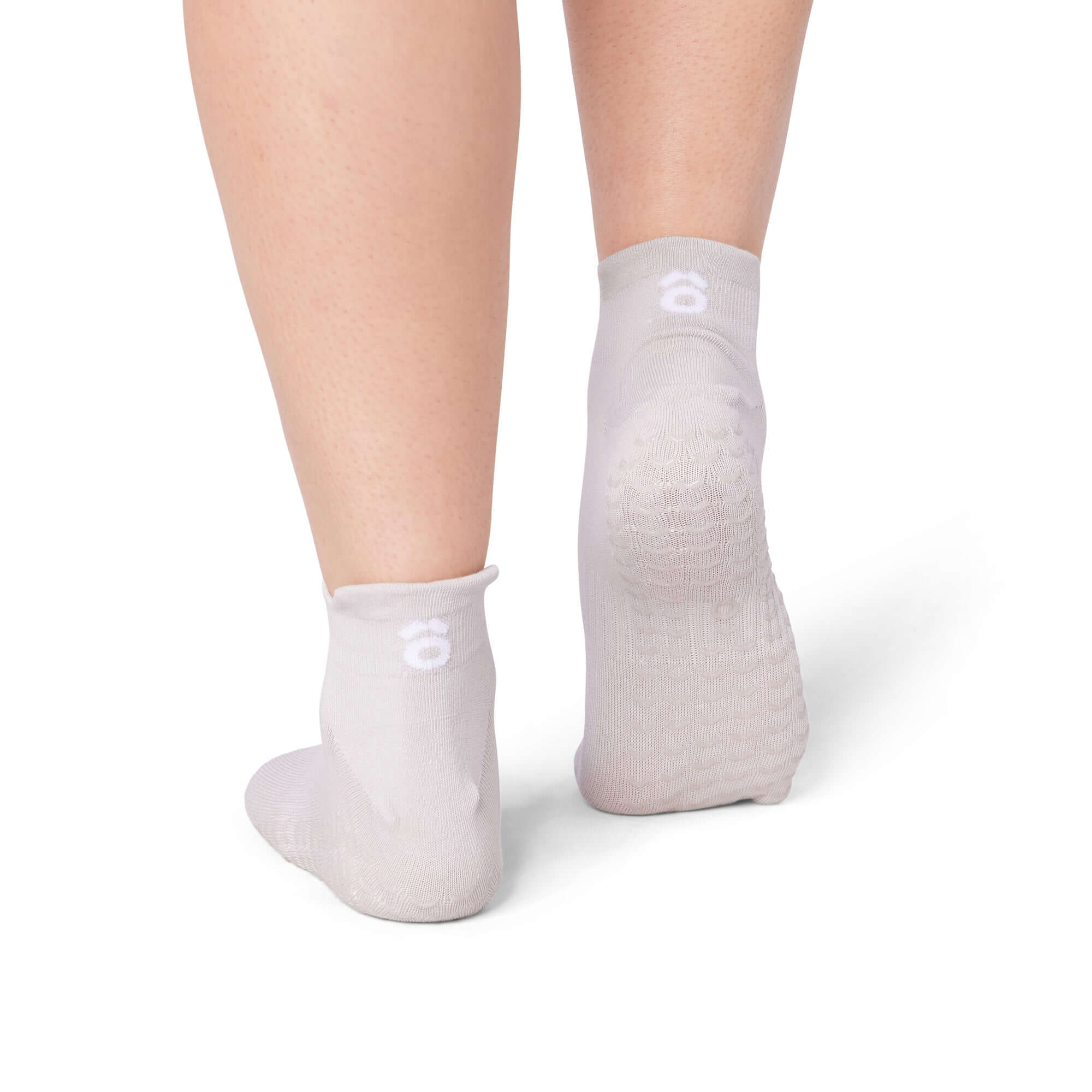 Grey Low-Rise Pilates Grip Socks for Reformer | ÓWEAR Essentials – FOLD ...